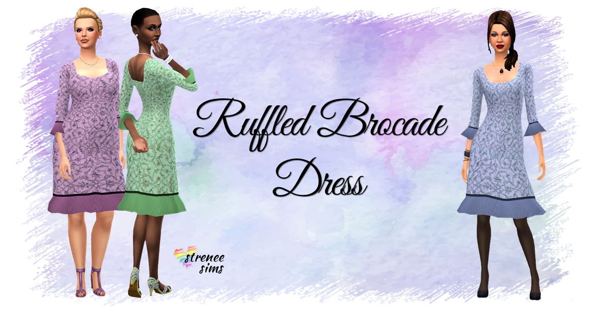 Ruffled Brocade Dress » strenee sims